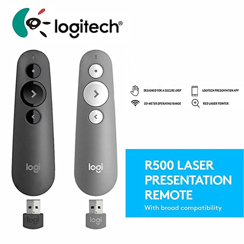 Logitech R500-Graphite Wireless Laser Presentation รีโมทคอนโทรล ...