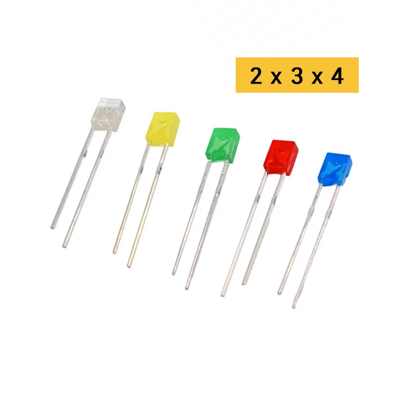 (10ชิ้น) LED 234 257 สี่เหลียม ขนาด 2x3x4 / 2x5x7 มม. LED Rectangle ขาว ...