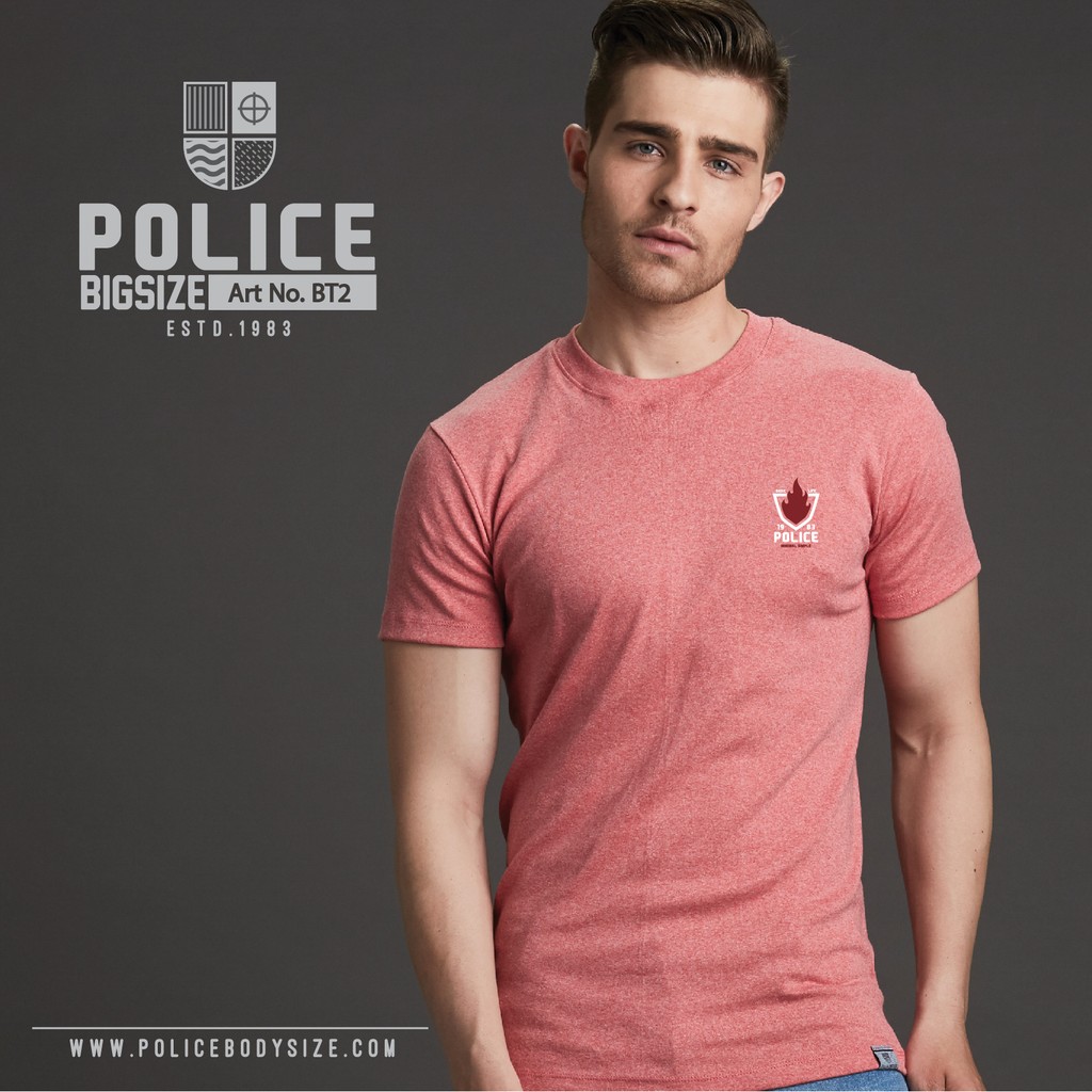 Police Bigsize รุ่น Top dyed เสื้อยืด Slim fit ทรงพอดีตัว | Shopee Thailand
