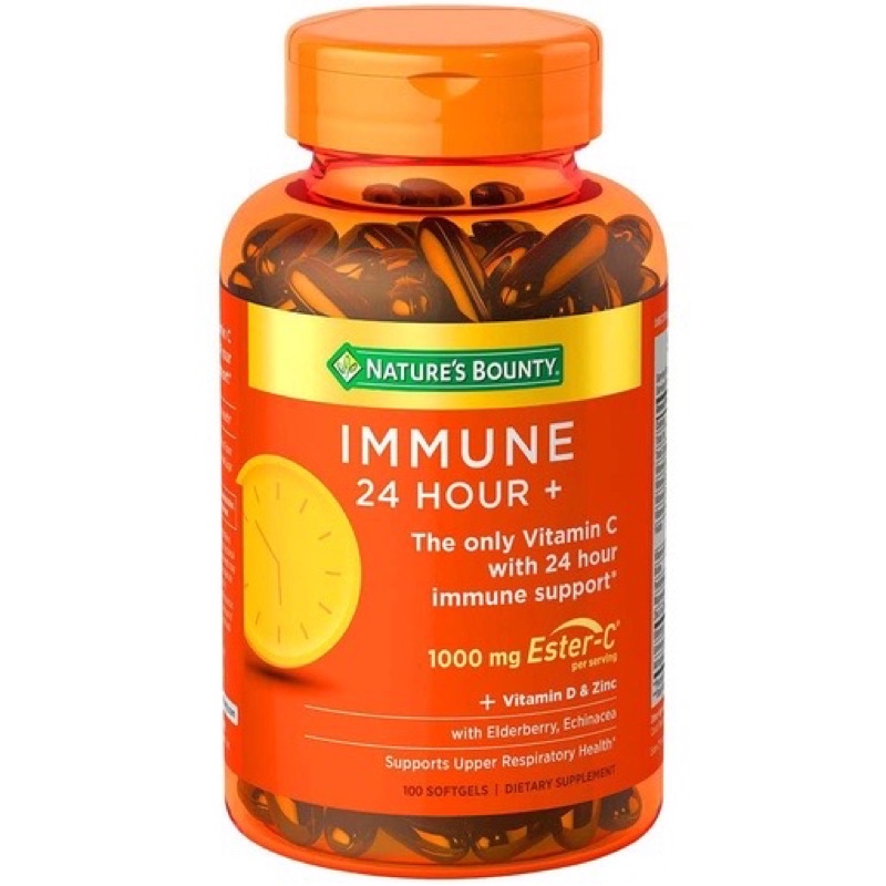 [ของแท้ 100%] NATURE'S BOUNTY VITAMIN C WITH 24 HOUR SUPPORT IMMUNE ...