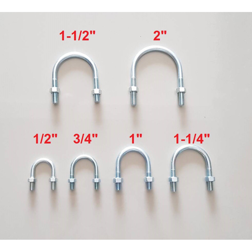 U-Bolt ยูโบลท์+2หัวน็อต | Shopee Thailand