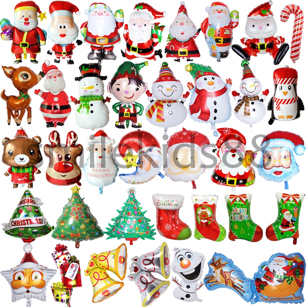 พร้อมส่ง ลูกโป่งคริสต์มาส ลูกโป่งคริสต์มาส CHRISMAS balloons ลูกโป่งวัน ...