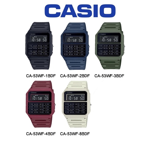 Casio นาฬิกาข้อมือผู้ชาย/ผู้หญิง สายเรซิ่น รุ่น CA-53,CA-53WF,CA-53WF ...