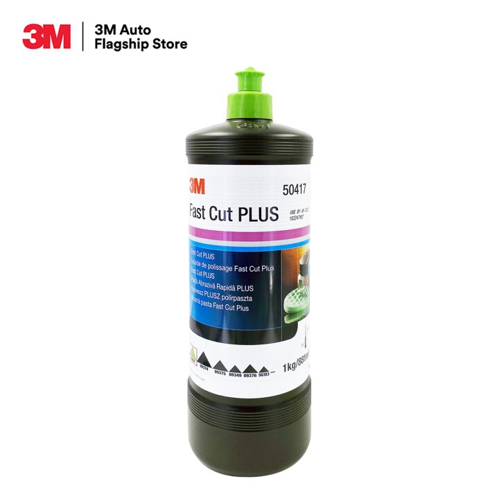3M PN 50417 น้ำยาขัดหยาบ ชนิดเร็ว Fast Cut Plus เบอร์ 1 ฝาเขียว 1 kg ...