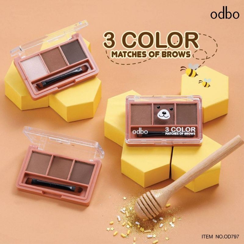 ODBO : 3 Color Matches Of Brow (OD797) | Shopee Thailand