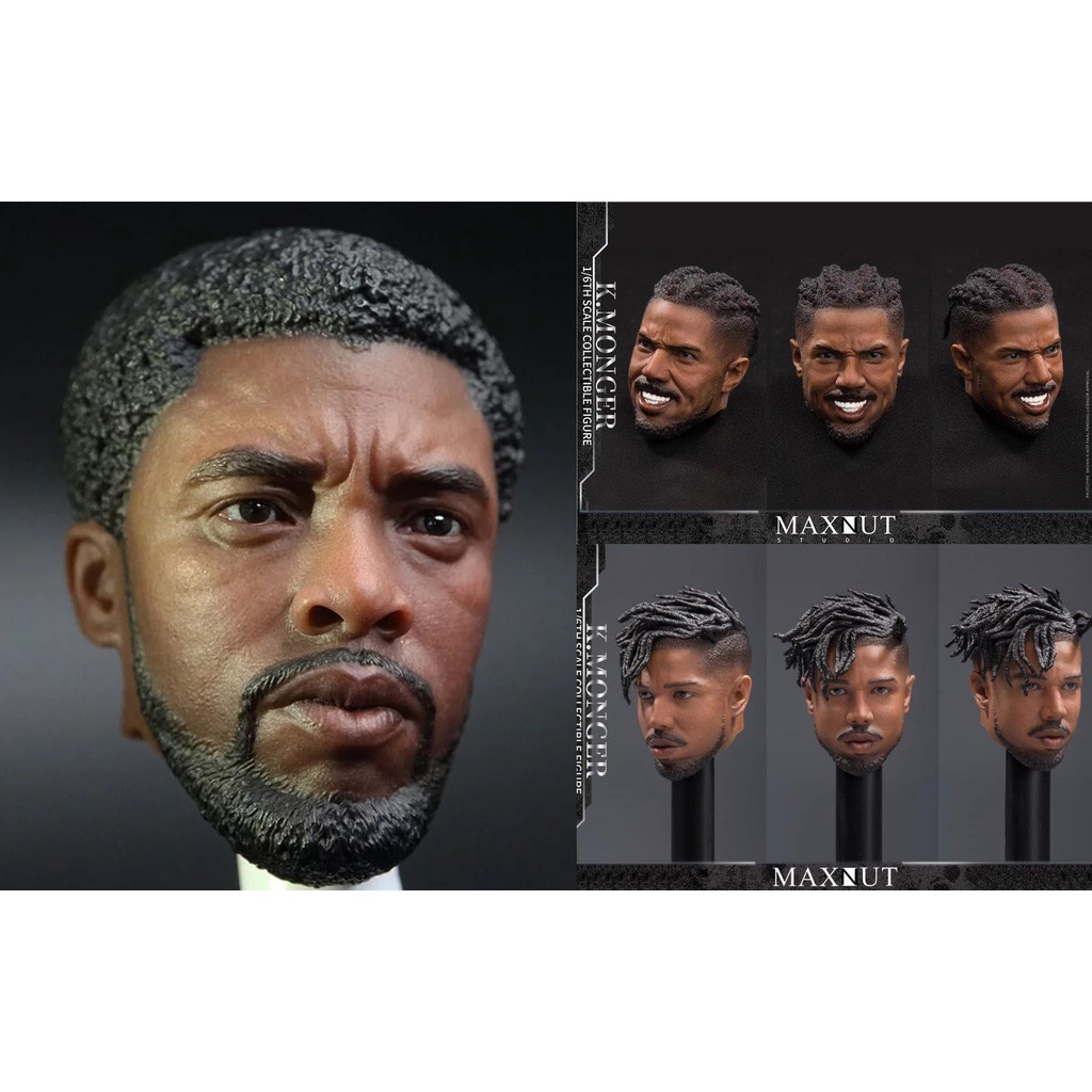 Maxnut Studio Panther 1/6th Scale Head Sculpt Box Set (หัวฟิกเกอร์สเกล 1/6 Boxset 3 แบบ ...