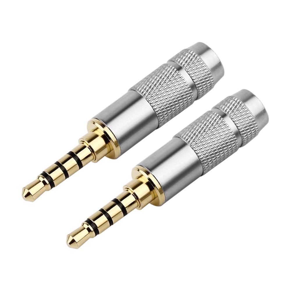 Audio Adapter 3.5mm Earphone Plug 3/4 Poles Pure Copper Gold Plated ...