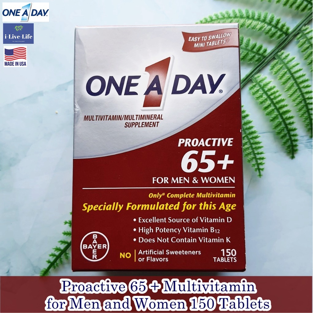 วิตามินรวม Proactive 65 + Multivitamin for Men and Women 150 Tablets ...