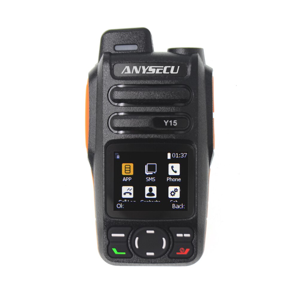 Anysecu Y15 วิทยุสื่อสาร 4G 4000mAh Android 5.1 POC Radio LTE WCDMA GSM พร้อม Real PTT Zello ...