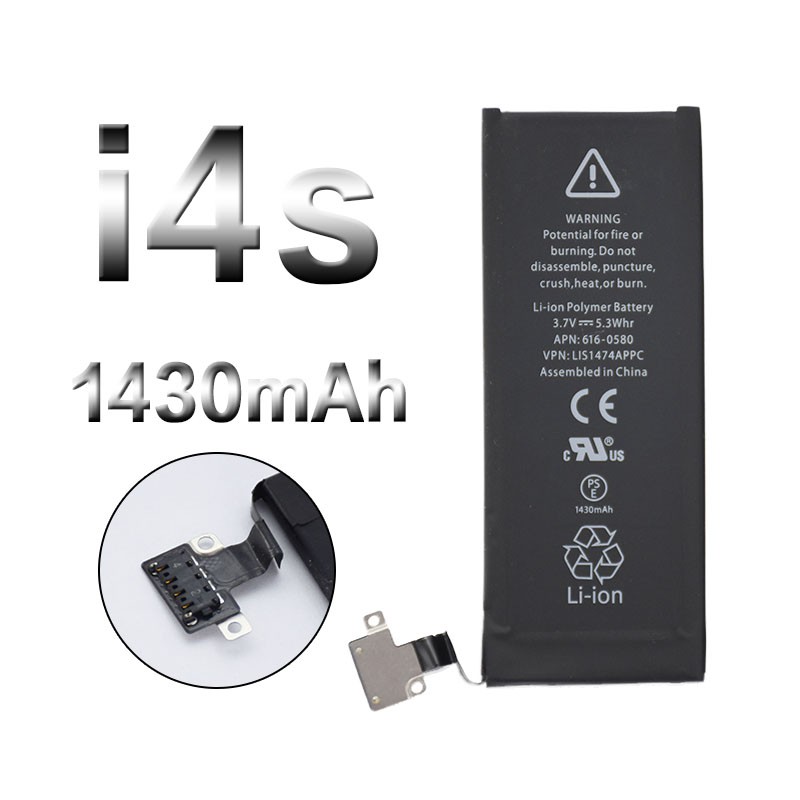 แบตเตอรี่ 4s 1430mAh Battery i4s แบต i4s แบตเตอรี่ ประกันร้าน3เดือน ...