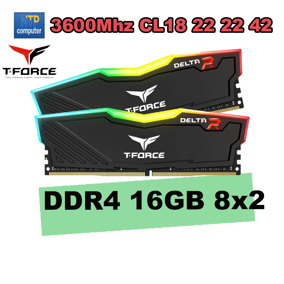 Team Ram DDR4 3600 Team T-Force 16GB 8x2 CL18 แรมพีซี ของใหม่ | Shopee ...