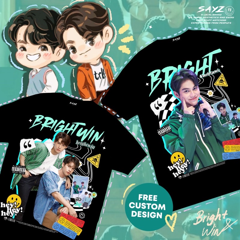 พร้อมส่ง] นักแสดง Vachirawit Win Metawin 2gether the series, bright, custom kaos kpop kdrama โดย ...