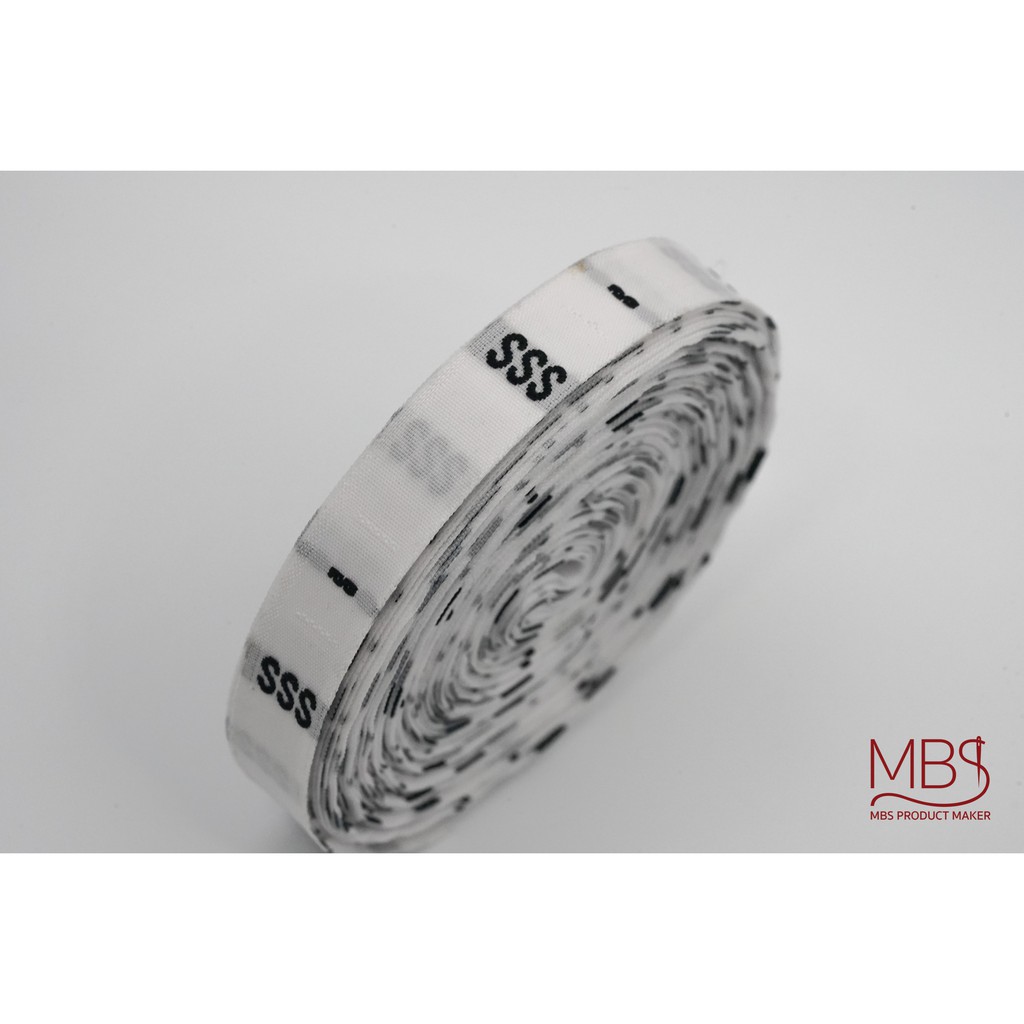 ป้ายไซส์แบบทอ พื้นขาว SSS-5XL (size label tag) | Shopee Thailand