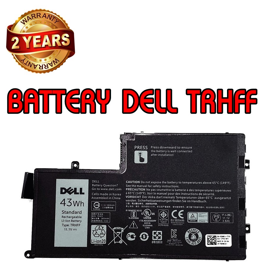 รับประกัน 2 ปี BATTERY DELL TRHFF แบตเตอรี่ เดล Latitude 3450 Inspiron ...
