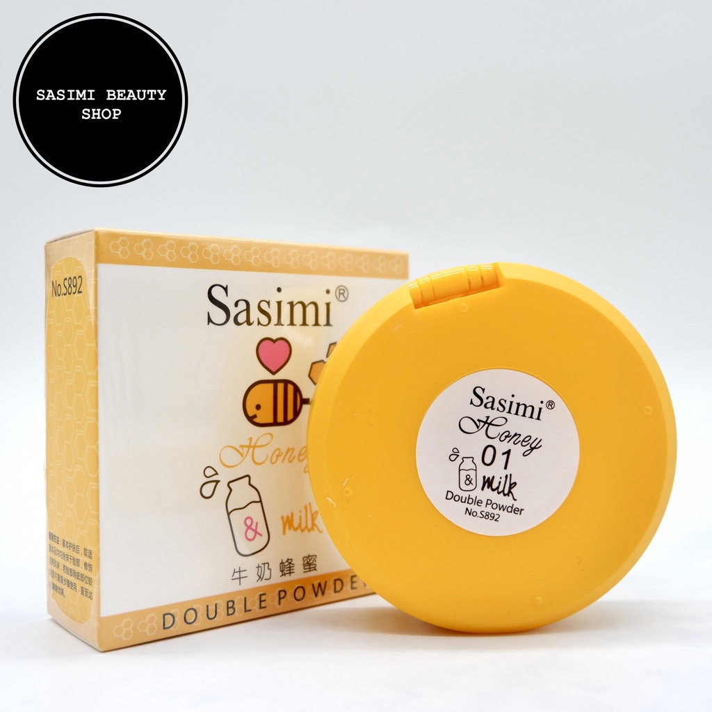 SASIMI Honey&Milk Double Powder แป้งพัฟ 2ชั้น ผสมรองพื้น | Shopee Thailand
