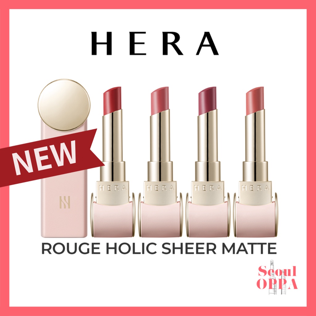[HERA] เฮอร่า Rouge Holic Sheer Matte Lip 3g (8 Colors) ลิปสติกแท่ง ลิป ...