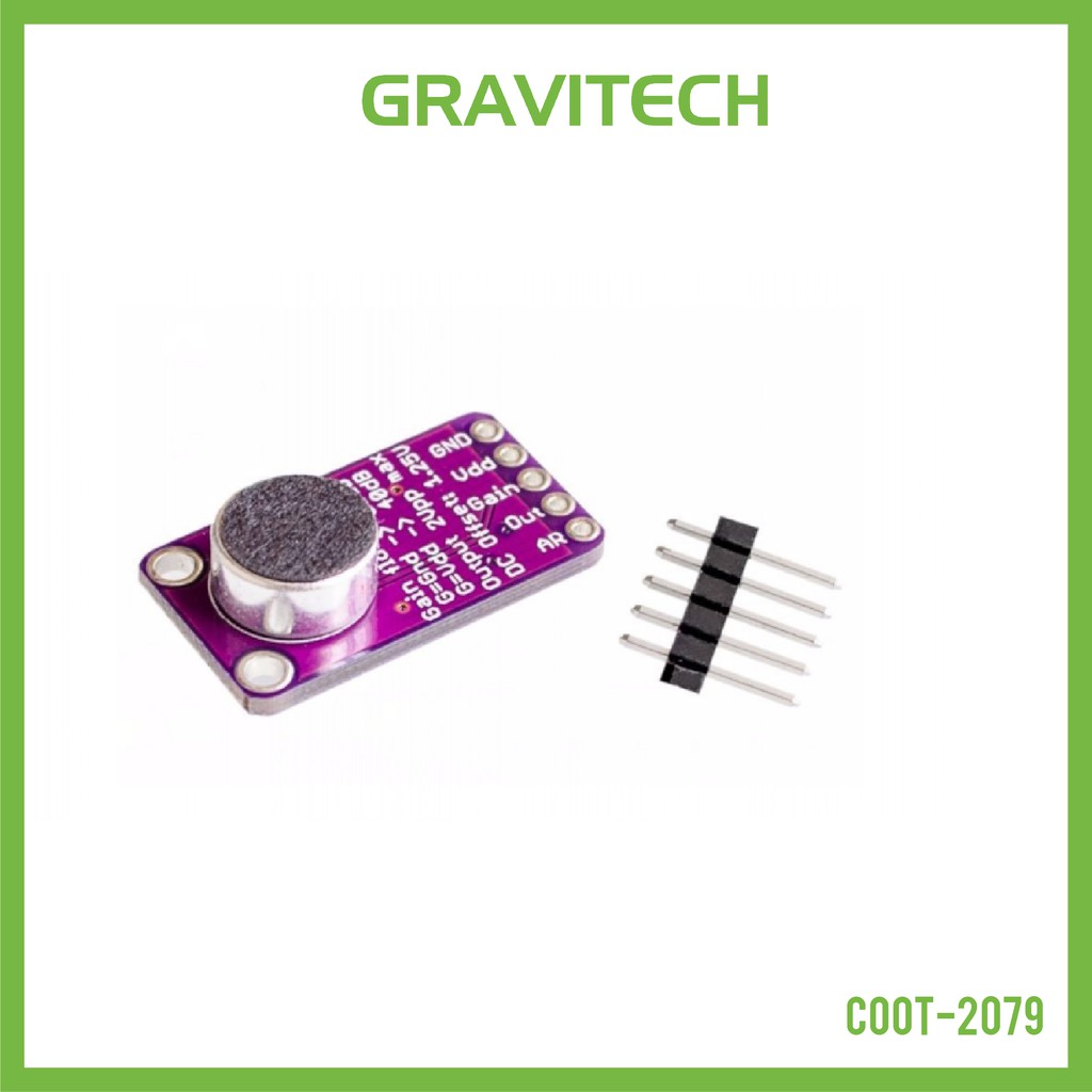 [Gravitechthai]Electret Microphone Amplifier - MAX9814 with Auto Gain ...