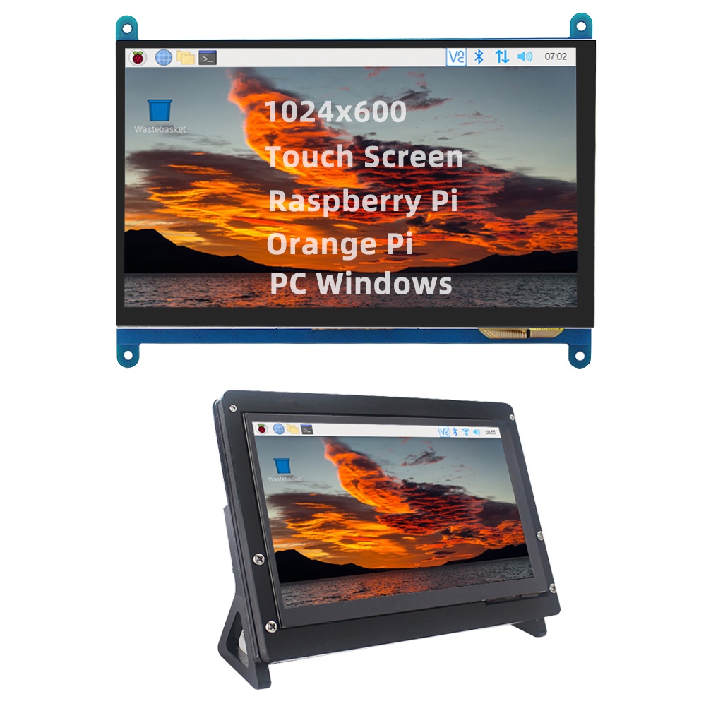 7 Inch Touch Screen 1024x600 HDMI-compatible LCD Display Optional ...