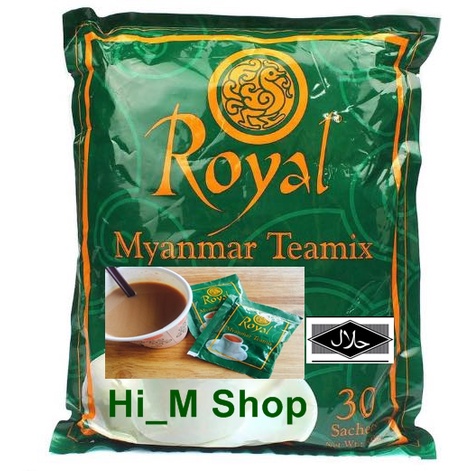 แบ่งขายซองเล็ก ชานมพม่า Royal Myanmar tea mix สูตร 3in1 (Halal Food ...