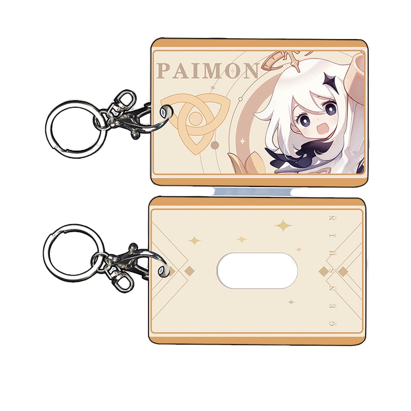 พวงกุญแจคอสเพลย์ จี้การ์ตูนอนิเมะ Genshin Impact Paimon Abs Id Bus Bank ...