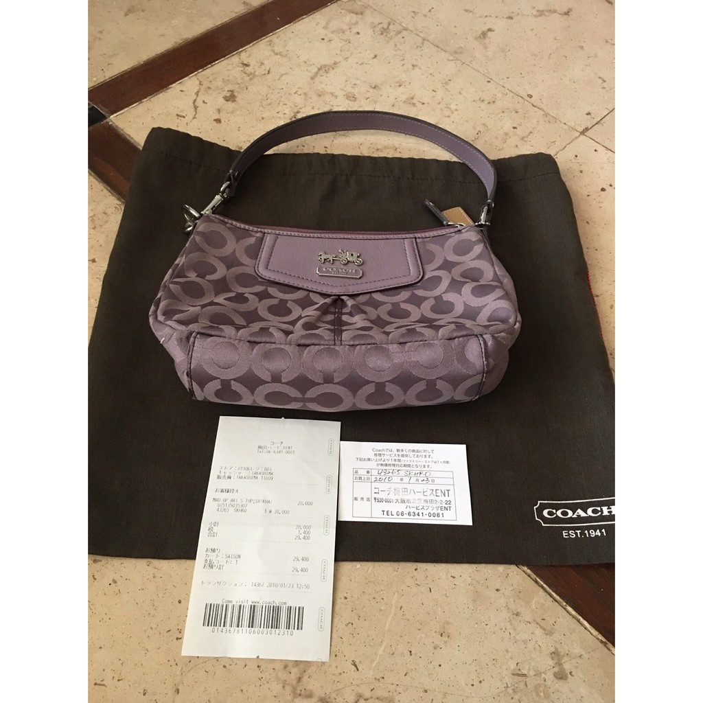 กระเป๋า coach Madison Op Art 43265 แท้ จากญี่ปุ่น มีใบเสร็จ | Shopee ...