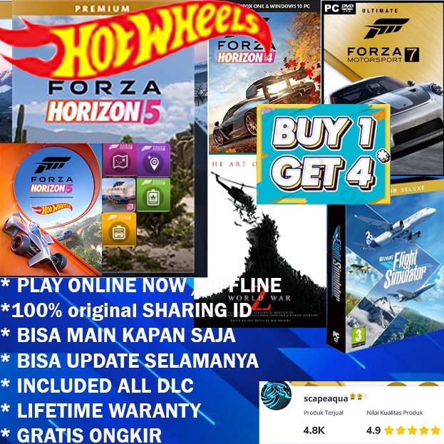 Forza HORIZON 5 PREMIUM EDITION เกมพีซีออฟไลน์ ออฟไลน์ และ DLC HOTWEELS ...