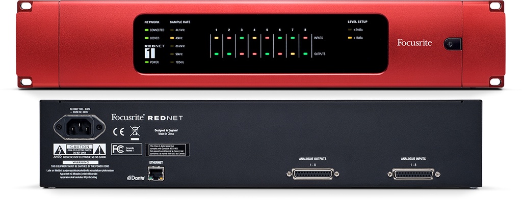 Focusrite RedNet1 interface เชื่อมต่อด้วยEthernet งานที่ต้องการ I/O ...