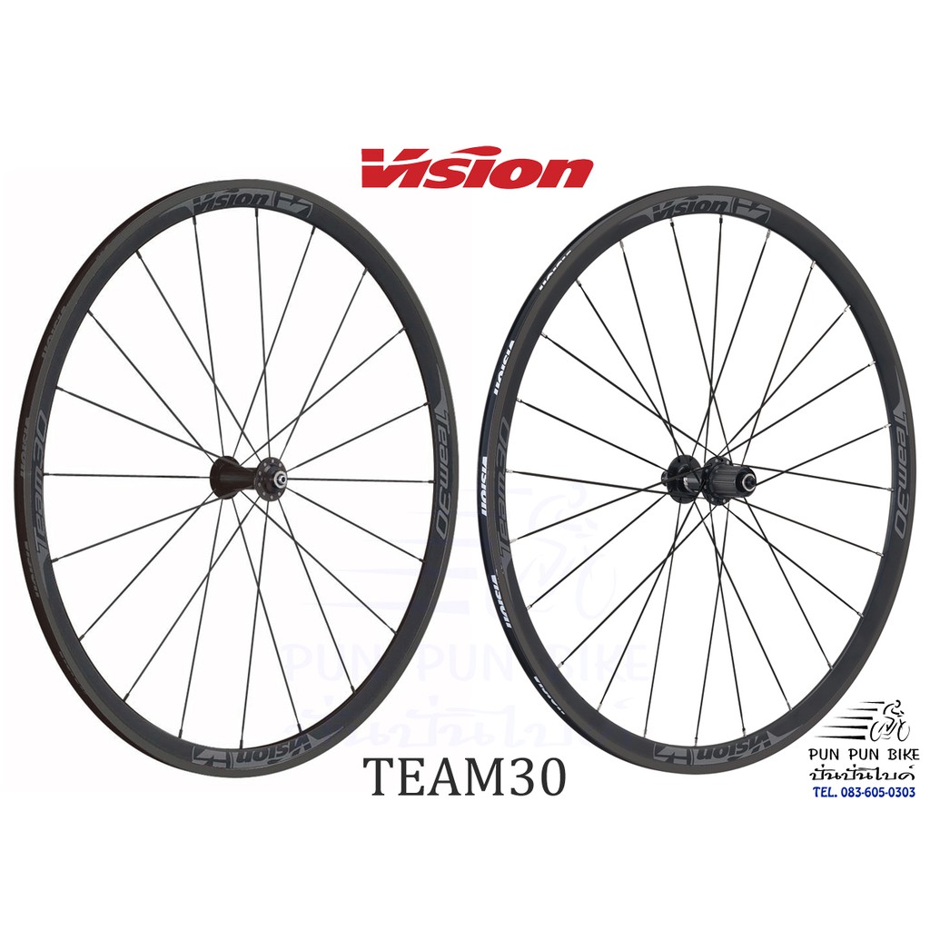 *ผ่อนได้ คอยน์คืน* VISION : TEAM30 BLACK วงล้ออลูฯ แบริ่ง ขอบสูง 30 มม. ...