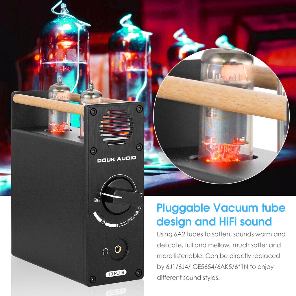 Douk Audio T3 PLUS พรีแอมป์หลอดสูญญากาศ MM / MC Phono Stage แอมป์หูฟัง ...