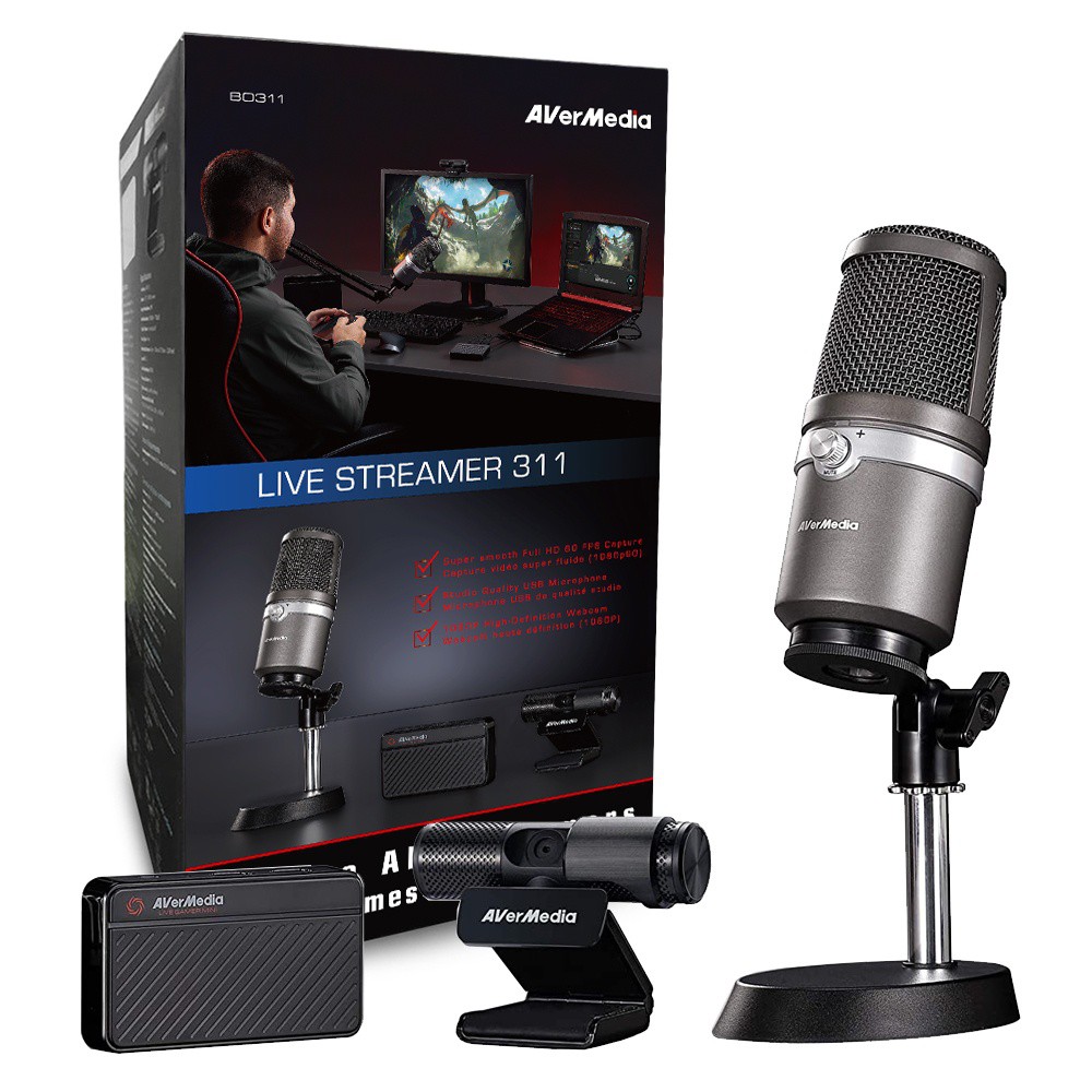 LIVE GAMER COMBO SET (เซ็ตอุปกรณ์สตรีมเมอร์) AVERMEDIA LIVE STREAMER ...