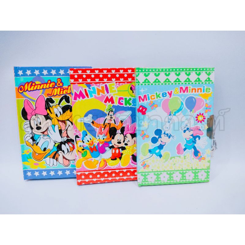 สมุด สมุดโน้ต สมุดโน๊ต โน้ตบุ๊ค ไดอารี่ Diary มีกุญแจล็อค ลายมิกกี้เม้าส์ Mickey Mouse | Shopee ...