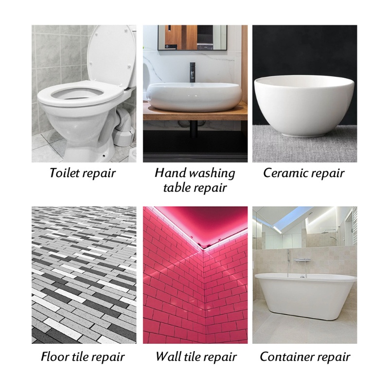 SPT* Home Tile Mending Agent Tile Filling Set Squeeze Tube Tile Restore ...