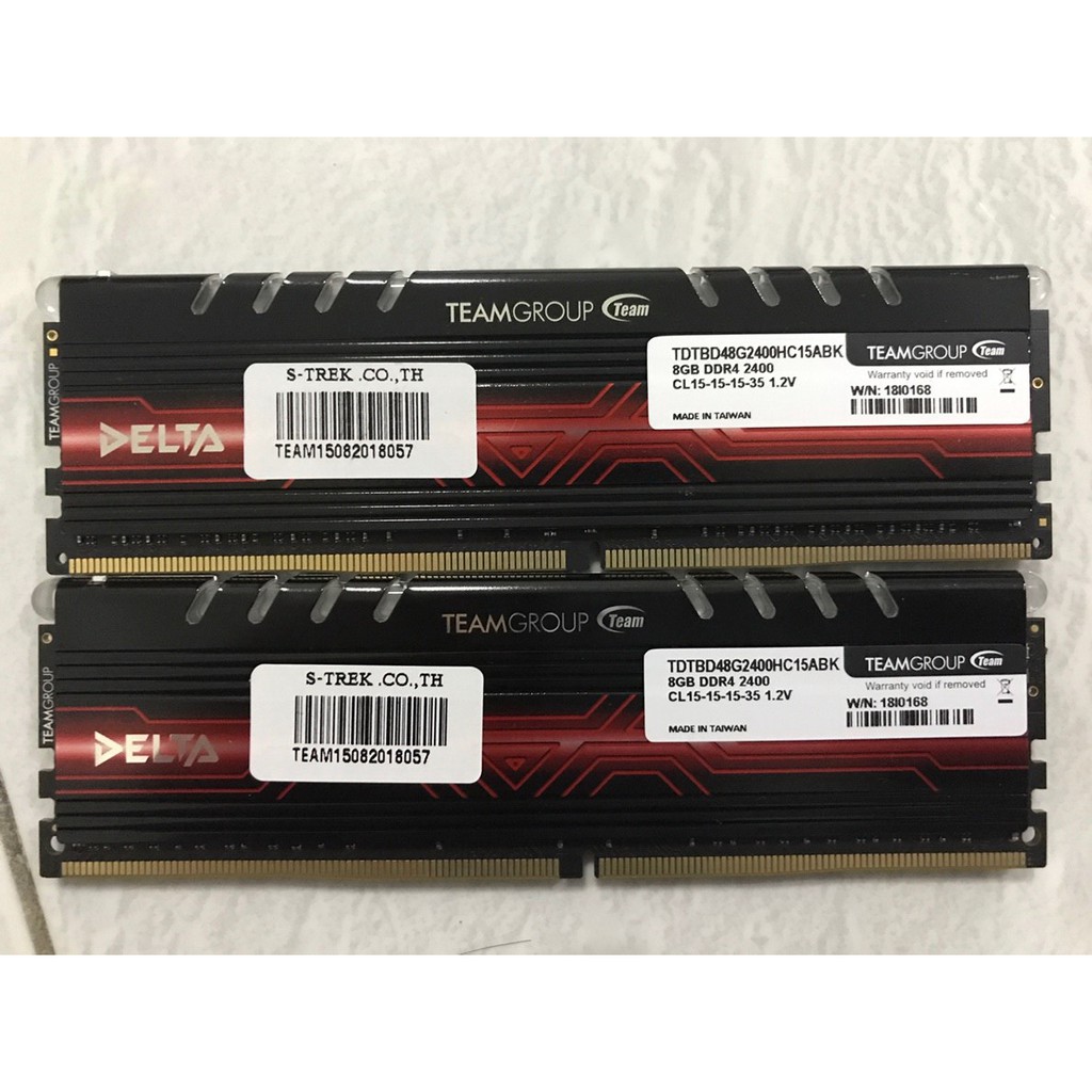 RAM PC 16GB DDR4/2400 TEAM DELTA CL15 BLUE (8X2) | Shopee Thailand