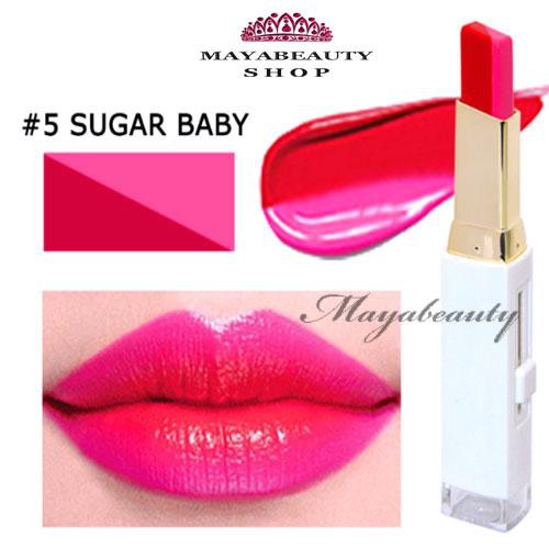 Novo Double Color Lipstick โนโว ลิปสติก สีทูโทน รุ่น 5095 เบอร์#05 (1 ...
