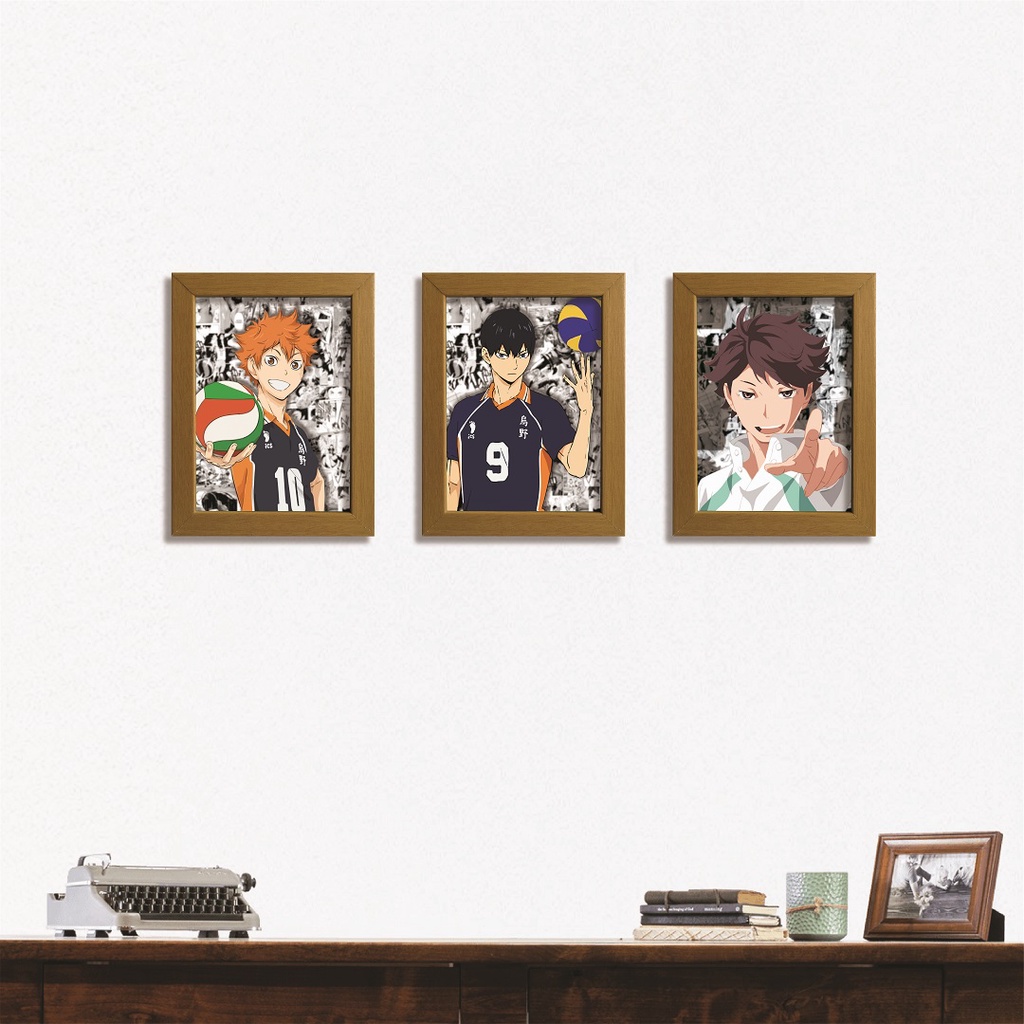 Haikyuu - Vector ศิลปะการออกแบบตกแต่งผนังกรอบไม้ | Shopee Thailand