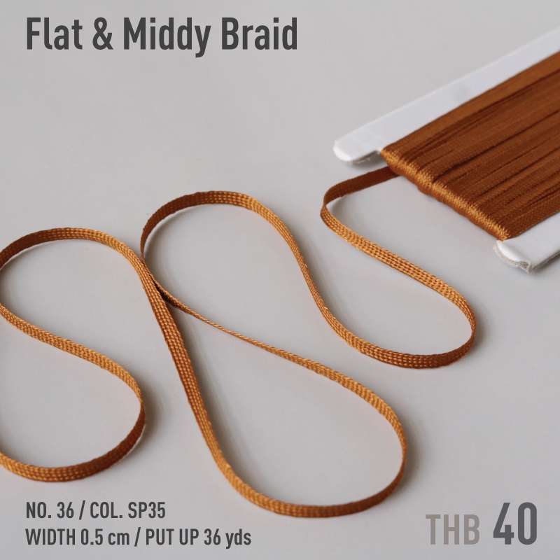 MOMOTARA No. 36 เทปถัก Braid เทปถักแบน Flat & Middy Braid ขนาด 0.5 CM ...