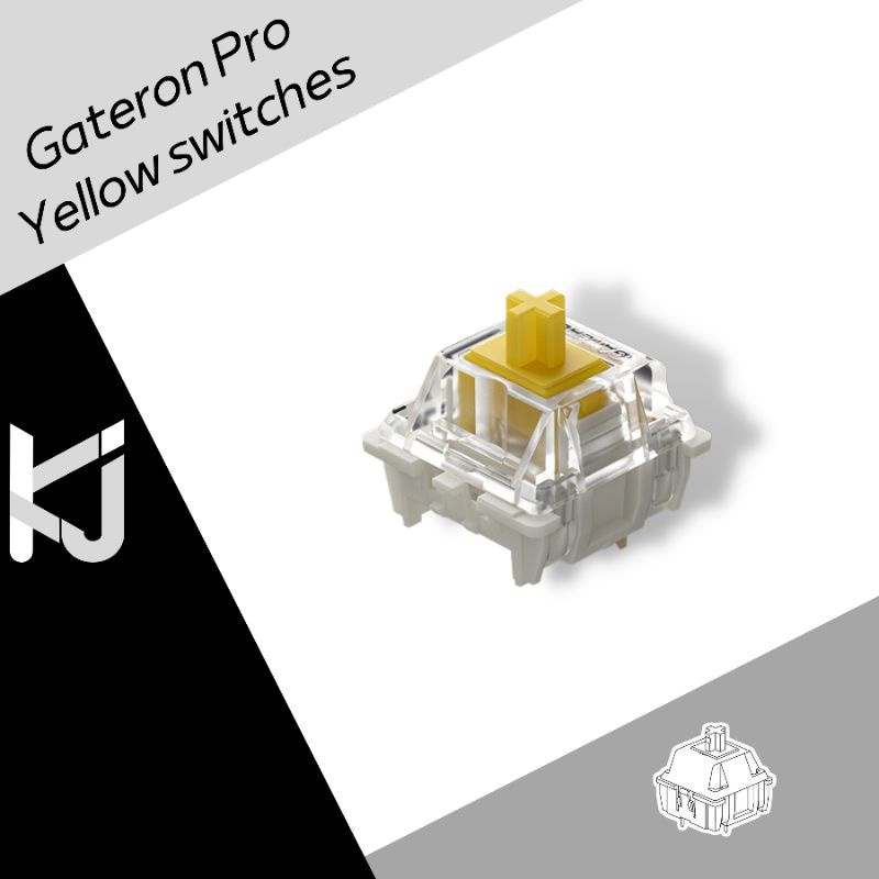 Gateron Yellow Pro V2 67g Linear Switch (สวิตช์คีย์บอร์ดเชิงกล) โรงงาน ...