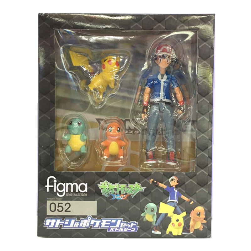 โมเดลฟิกเกอร์ อนิเมะโปเกม่อน Kawaii Figma 052 Pokemon Ash Ketchum ...