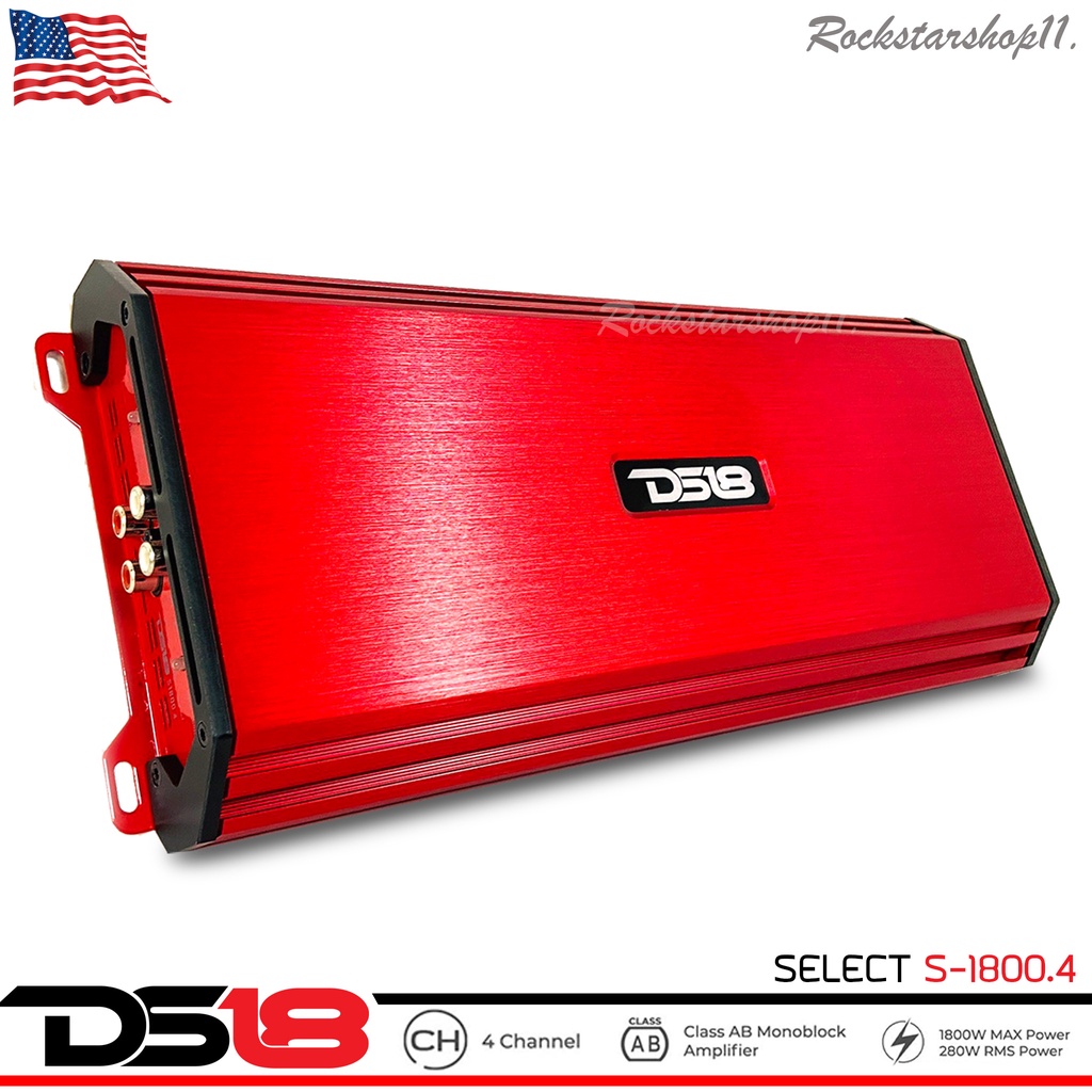 DS18 SELECT S-1800.4 เพาเวอร์แอมป์คลาสAB 4 แชลแนล เพาเวอร์แอมป์ติด ...