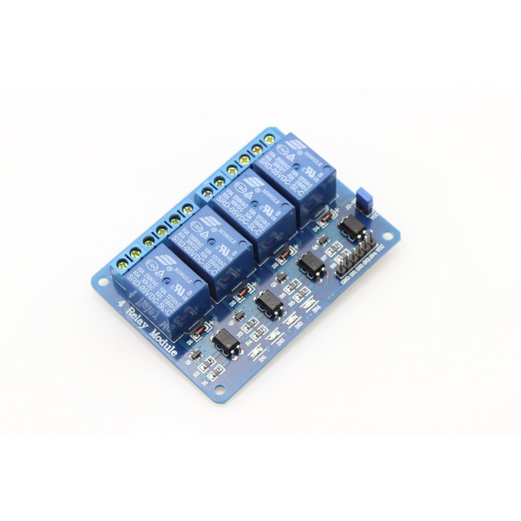 4 Channel Relay Module 5V Low Trigger With Optocoupler รีเลย์ 4 ช่อง ...