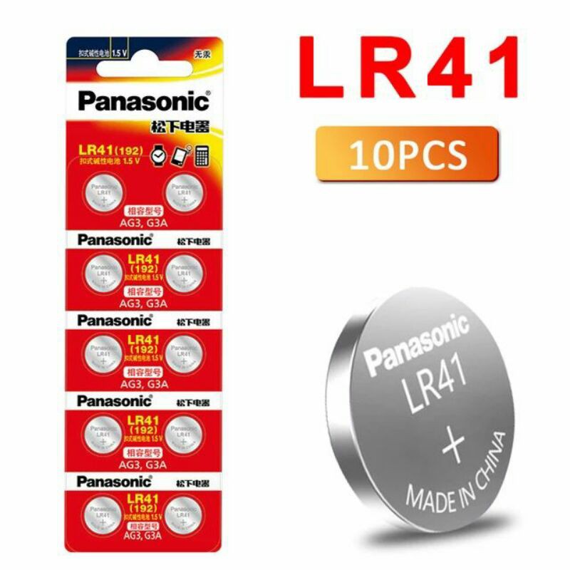 [ LR 41 / 10 ก้อน ] Pana ถ่านกระดุม Panasonic LR41/AG3 1.5V | Shopee ...