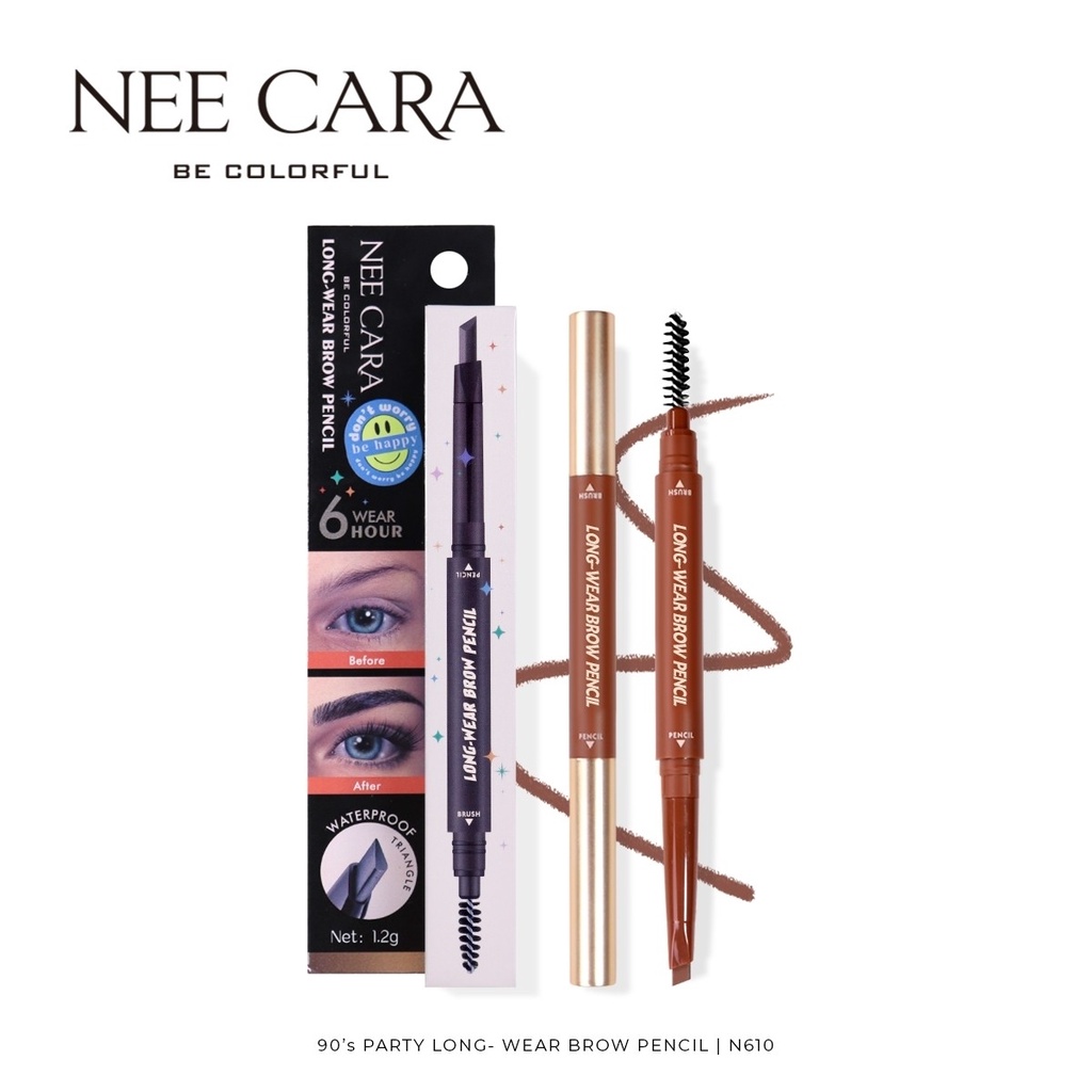 N610 Nee Cara Long Wear Brow Pencil นีคาร่า ลอง แวร์ ดินสอเขียนคิ้ว ...