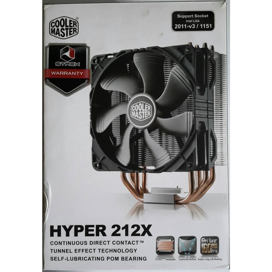 CPU AIR COOLER (พัดลมซีพียู) COOLER MASTER HYPER 212X ท่อความร้อนทองแดงประสิทธิภาพสูงพร้อมไส้ ...