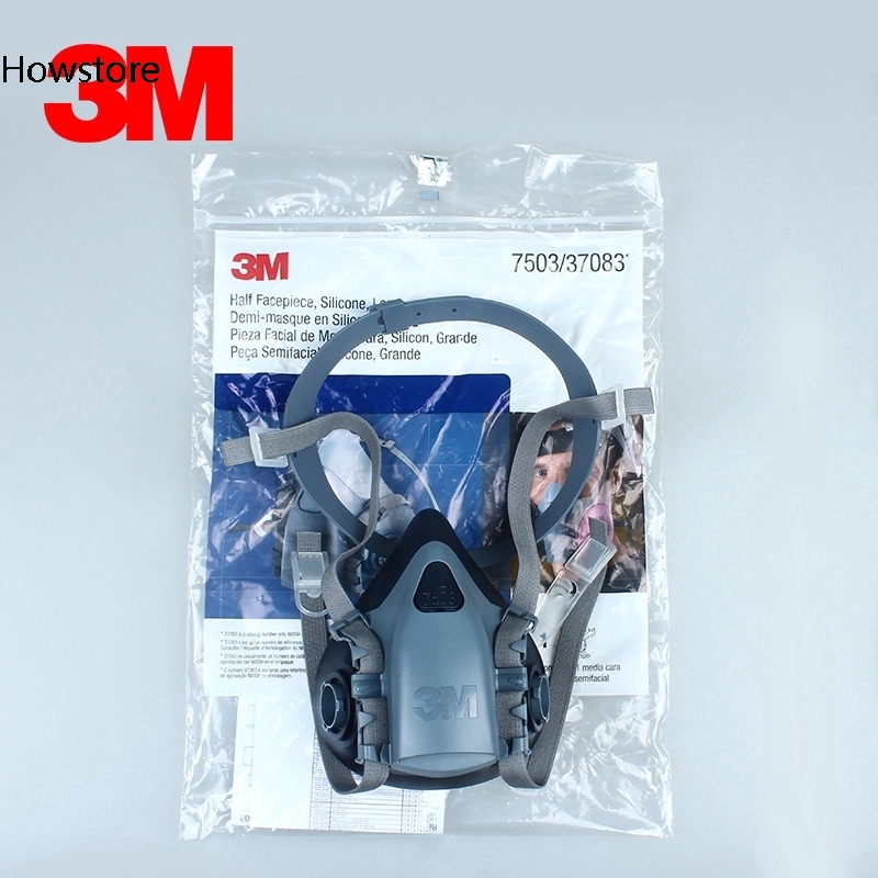 Original 3M 7502 silicon Respirators Mask 7501 7502 silicon half-face ...