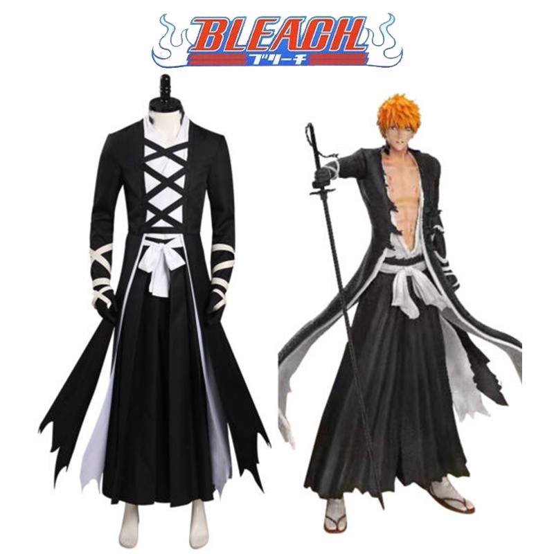 คุณภาพ Bleach High Kurosaki Ichigo Robe คอสเพลย์เครื่องแต่งกายปาร์ตี้ฮา ...