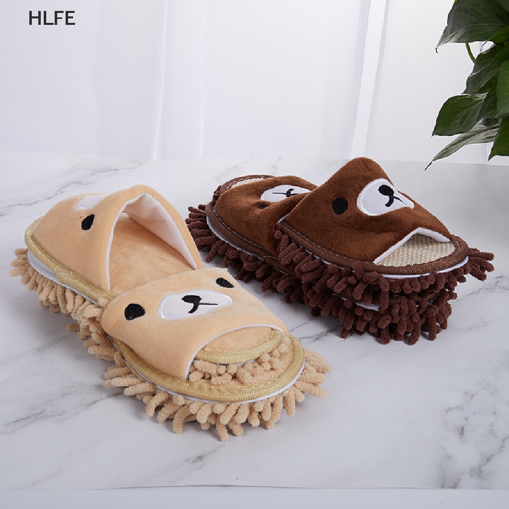 HL Cartoon Dog Lazy Mop Slippers Unisex Microfiber Cleaning Floor ...