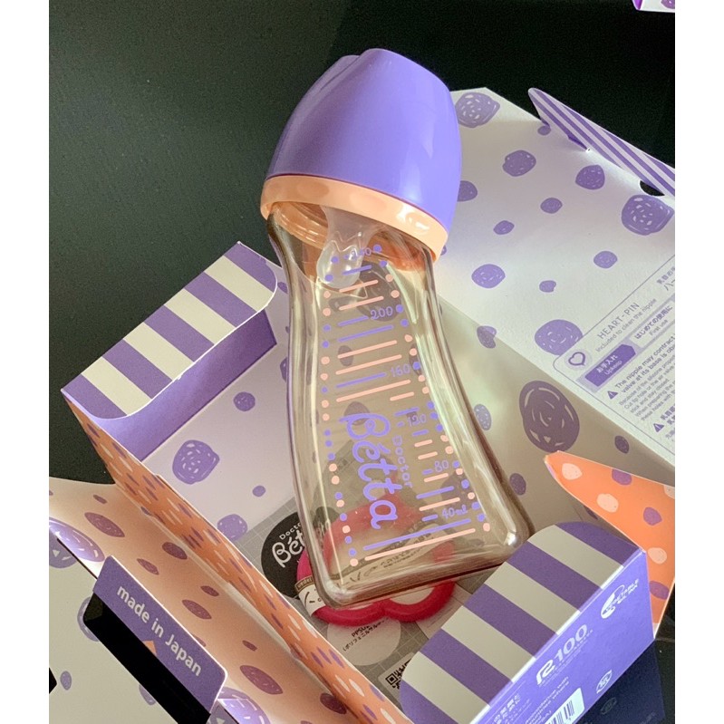 Dr.Betta ขวดนมรุ่นคอกว้าง มาใหม่ ฝาสีม่วง | Shopee Thailand
