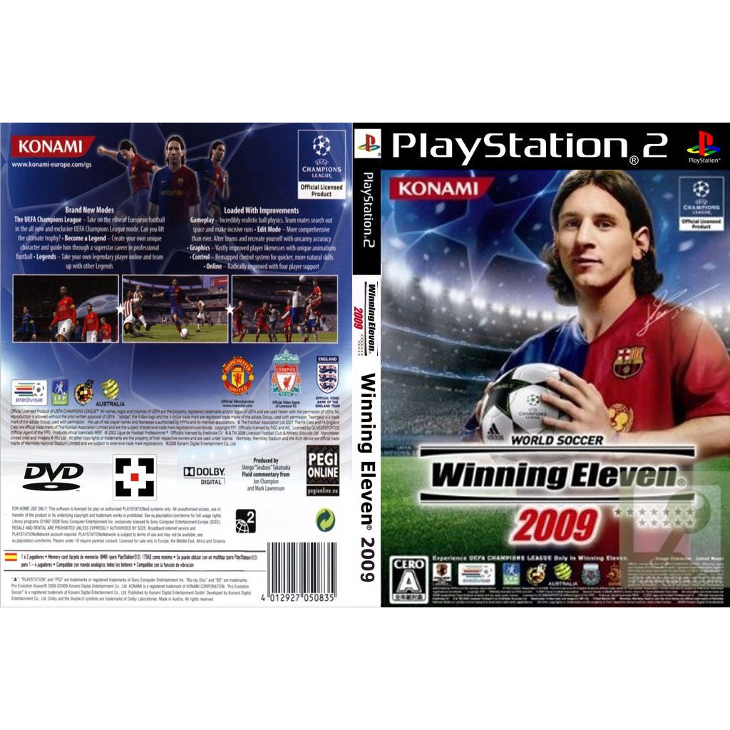 แผ่นเกมส์ PS2 World Soccer Winning Eleven 2009 คุณภาพ ส่งไว (DVD ...