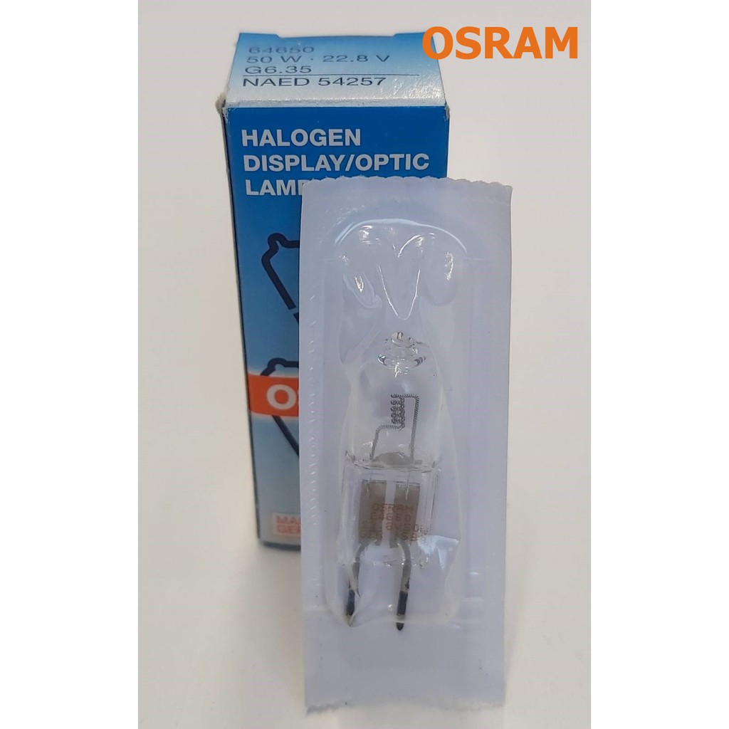 หลอดไฟฮาโลเจน Osram 64650 50W 22.8V G6.35 | Shopee Thailand