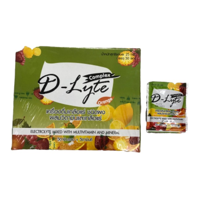 🔥ขายดีมาก🔥 เครื่องดื่มเกลือแร่ ผสมวิตามินและเกลือแร่ D-Lyte Complex 25 กรัม พร้อมส่ง💯 | Shopee ...